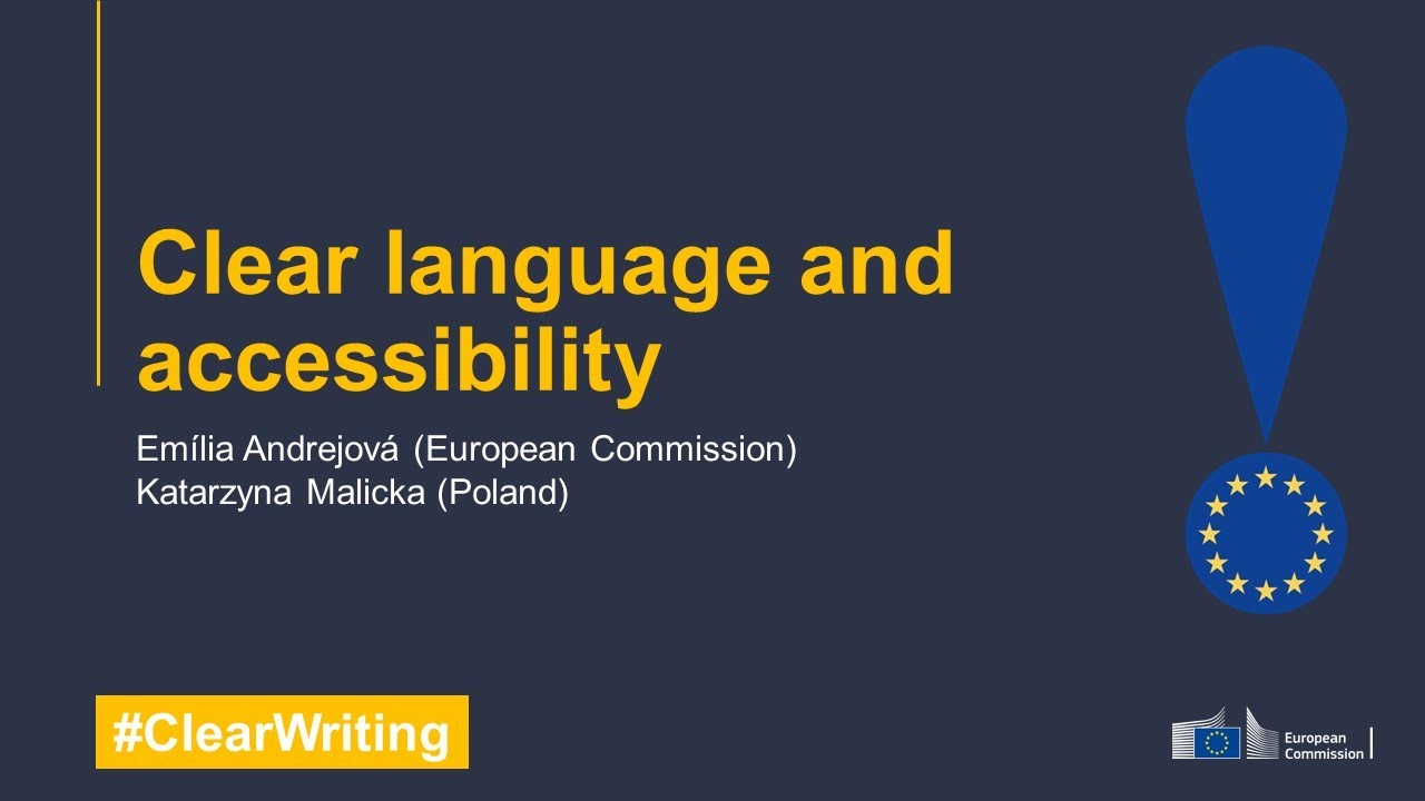 CW4EU - Workshop: clear language and accessibility - YouTube