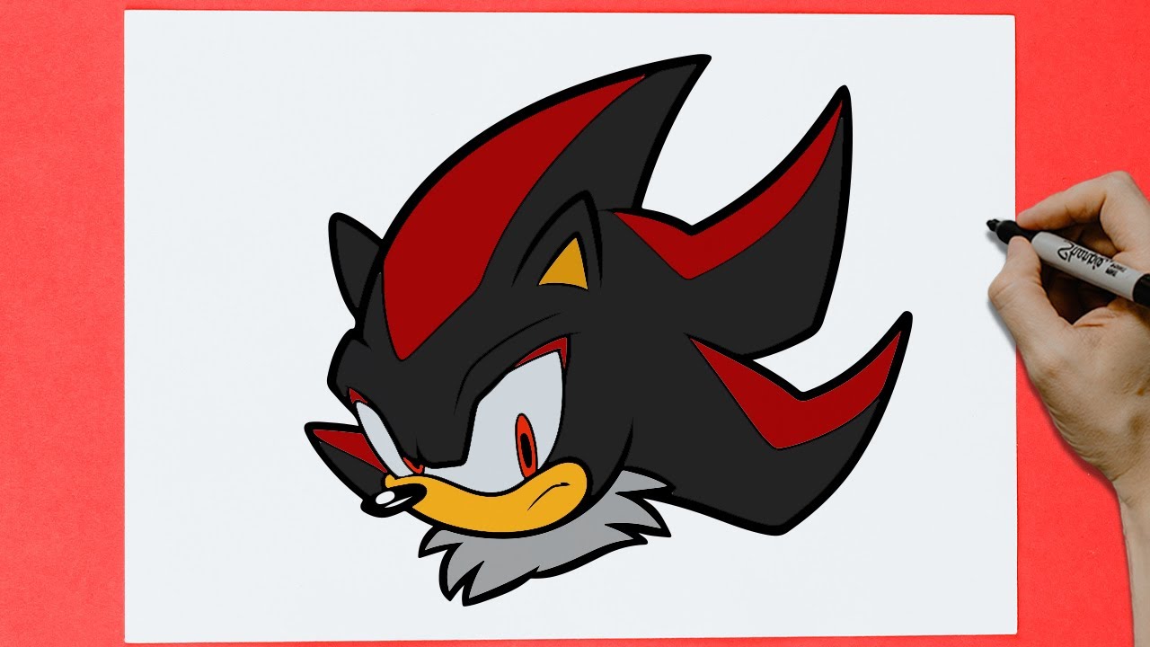 shadow the hedgehog drawing Drawing Step by Step Easy - YouTube