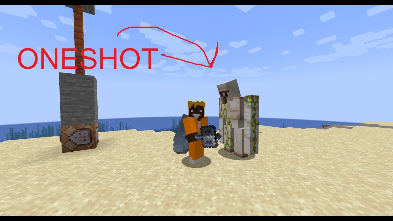 Minecraft mace oneshot trick (100+ damage) - YouTube