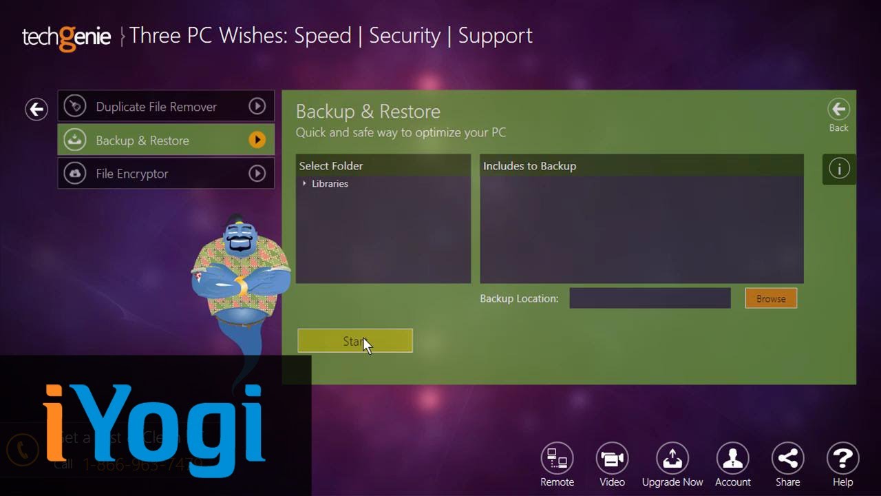 How to backup and restore your data files using TechGenie - YouTube