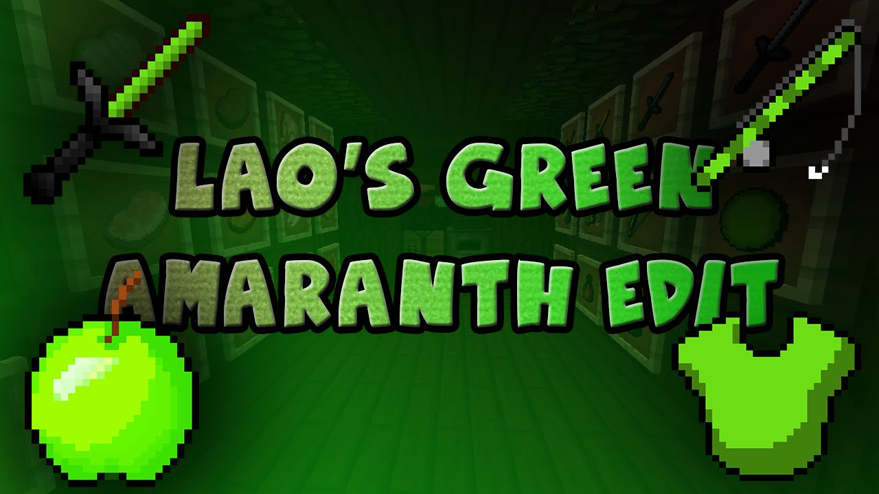 1.7/1.8 | Minecraft | Lao's Green Amaranth Edit Texture Pack | (PVP/UHC ...