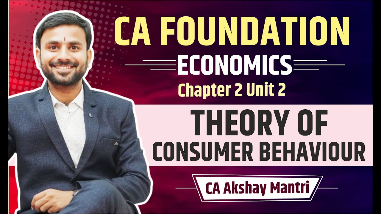 Theory of Consumer behaviour || CA Foundation Economics Chap-2 Unit 2 ...