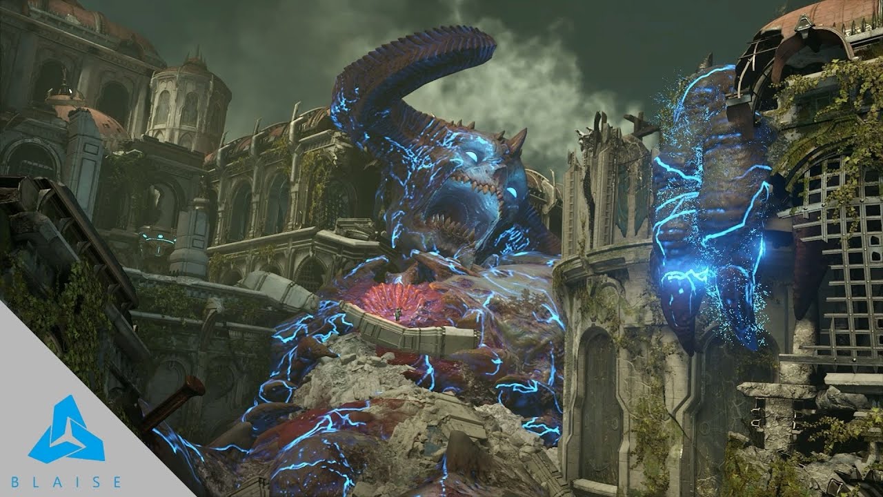 Doom Slayer awakens a titan scene. - YouTube