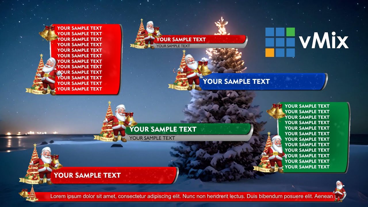 vMix TITLE CHRISTMAS LOWER THIRD - YouTube