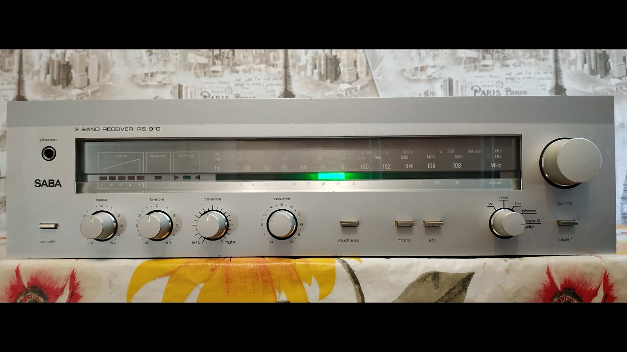 SABA HIFI-RECEIVER RS 910 - YouTube
