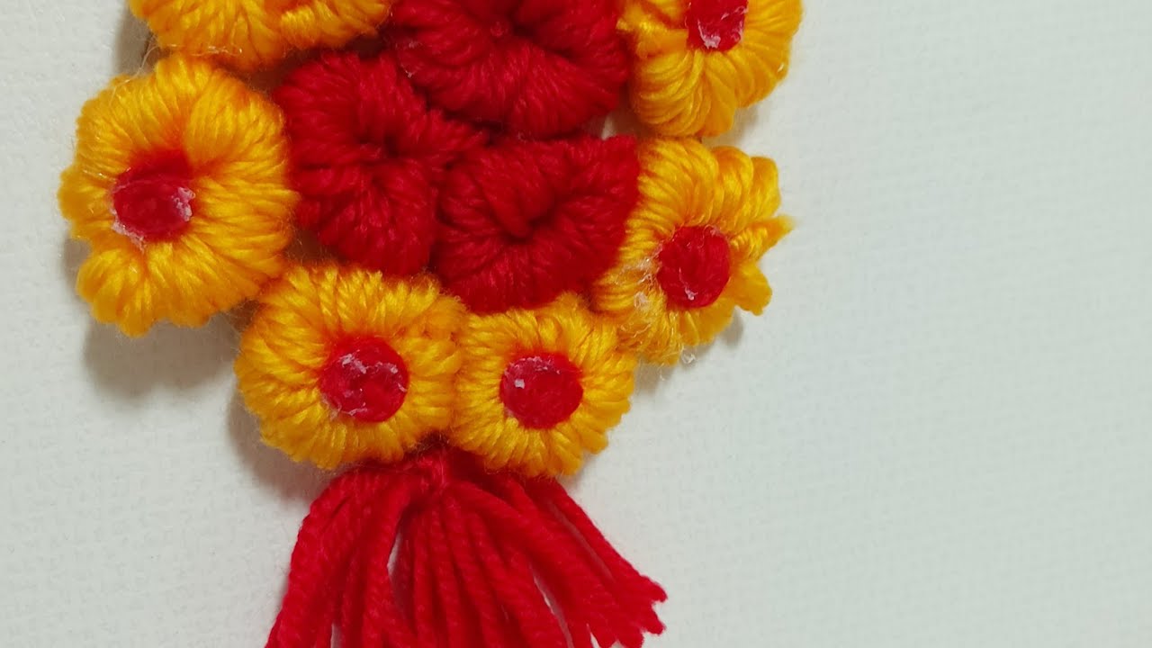 Easy wall hanging craft ideas with wool - YouTube