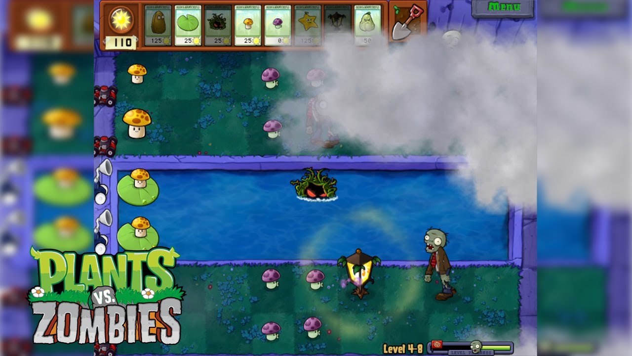 Plants vs Zombies Adventure Mode Gameplay - Level 4-8 - YouTube