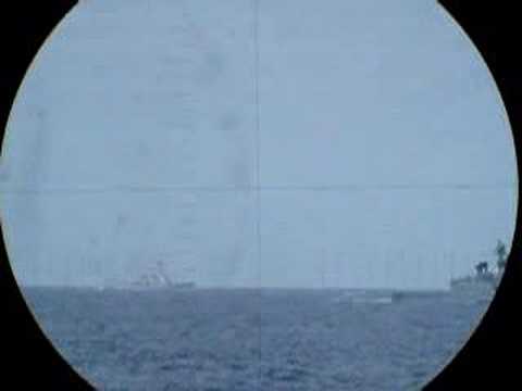 submarine periscope view of skimmers - YouTube