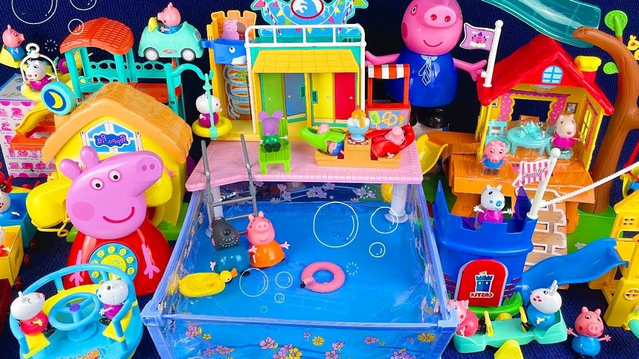 7 Minutes Satisfying Unboxing Peppa Pig Swimming Pool Toys Set Review ...