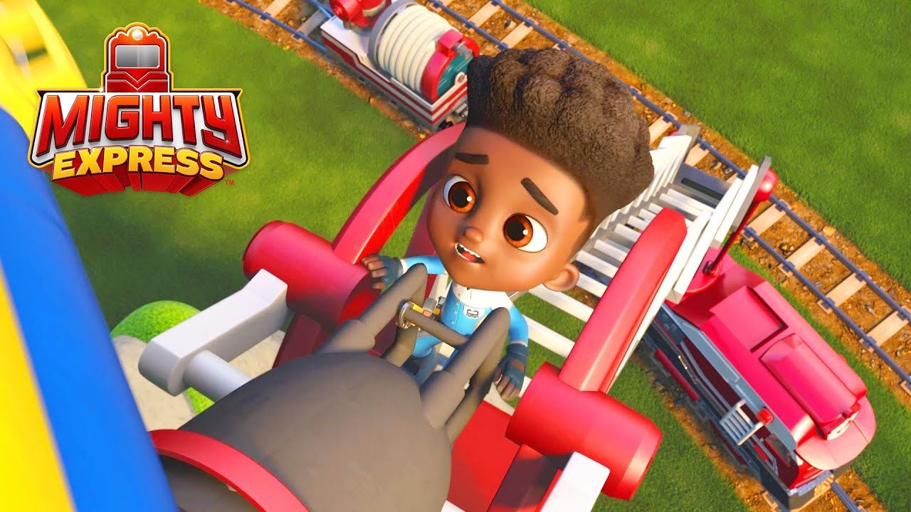 Red and Max Get the Bounce House | Mighty Express Clips | Cartoons for ...