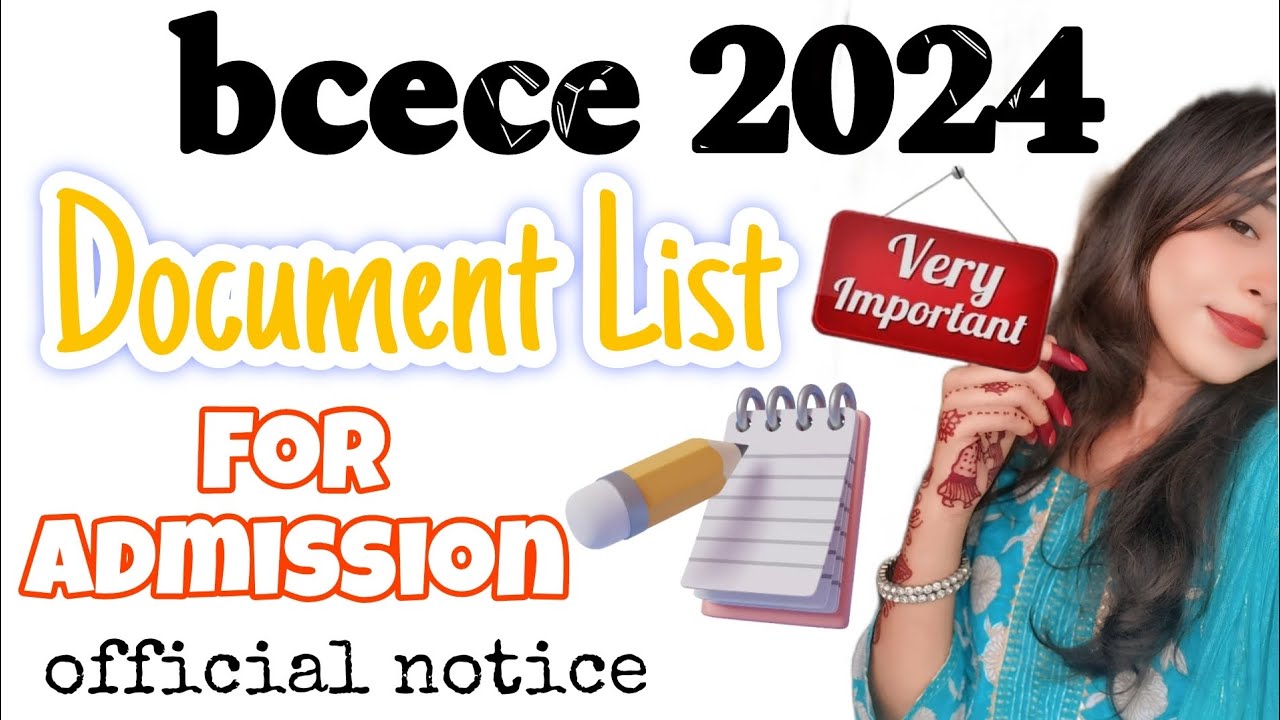 Bcece 2024 || Document list for admission in engineering || pcm/pcmb ...