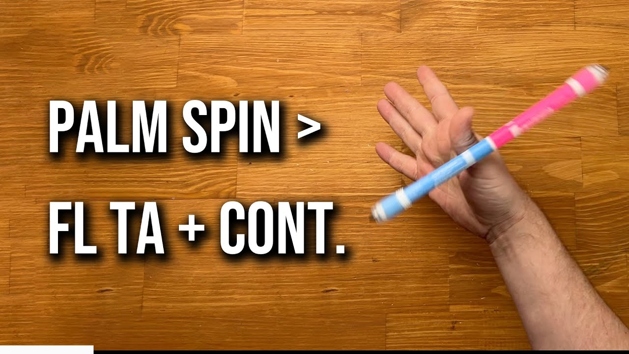 Palm Spin to FL TA + Continuous. Обучение Pen Spinning Трюку - YouTube