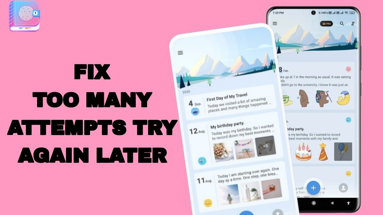 How To Fix And Solve Too Many Attempts Try Again Later On My Diary App | Final Solution - YouTube
