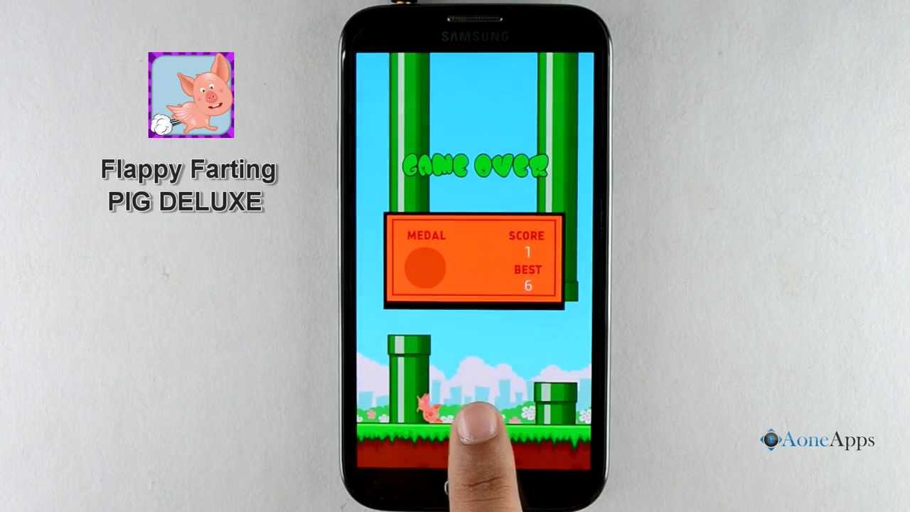 Flappy Farting PIG Android Gameplay like flappy bird - YouTube