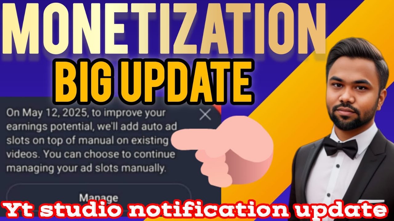 Monetization New Update 🤑 Yt Studio New Notification 12 May 2025 - YouTube