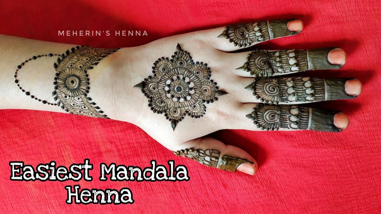 Easy Mandala Henna Design | Simply Gorgeous Mahandi Tuitorial 🥰 - YouTube