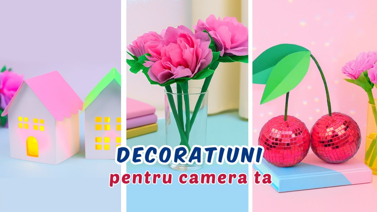 DIY Decoratiuni Pentru Camera Ta - Idei Dragute si Ieftine cu Hartie ...