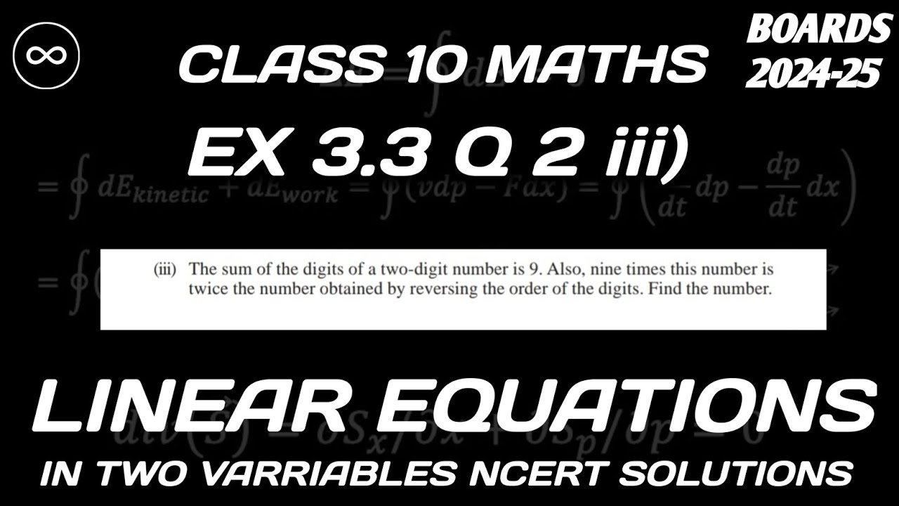 Class 10 Math Ch 3 Ex 3.3 q 2) iii) | Class 10 Math Ch 3 NCERT ...