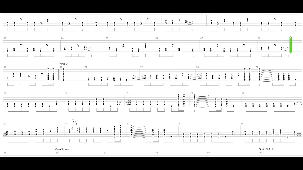 Strutter Tab by KISS + Guitar only + Guitar tab - YouTube