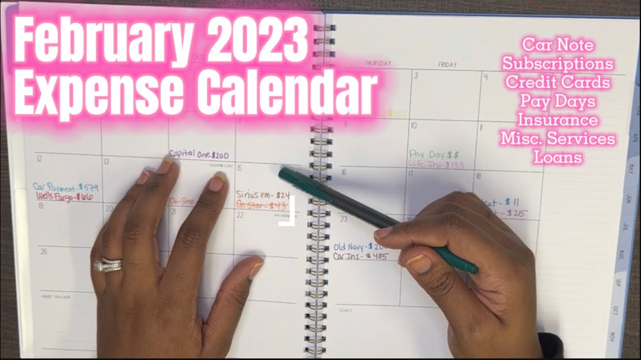 How I Track My Monthly Auto-Pay Expenses | Monthly Expense Calendar ...