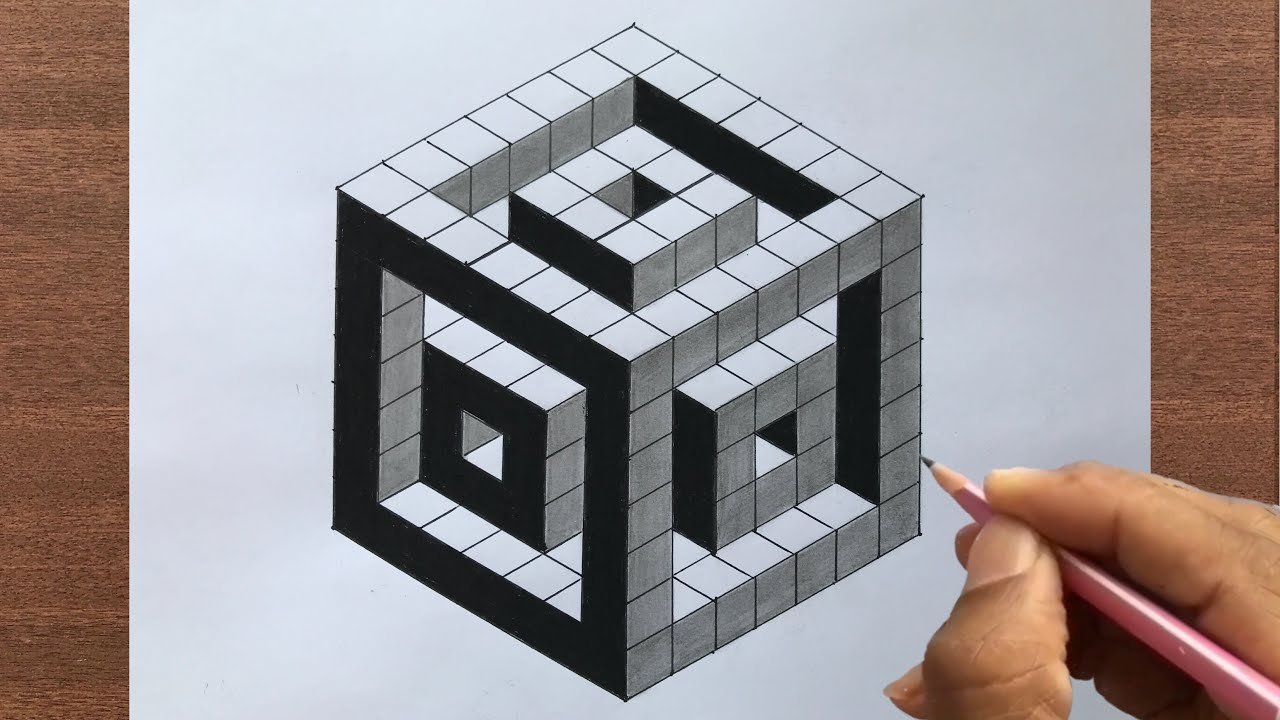 How to Draw an Isometric Shape - YouTube