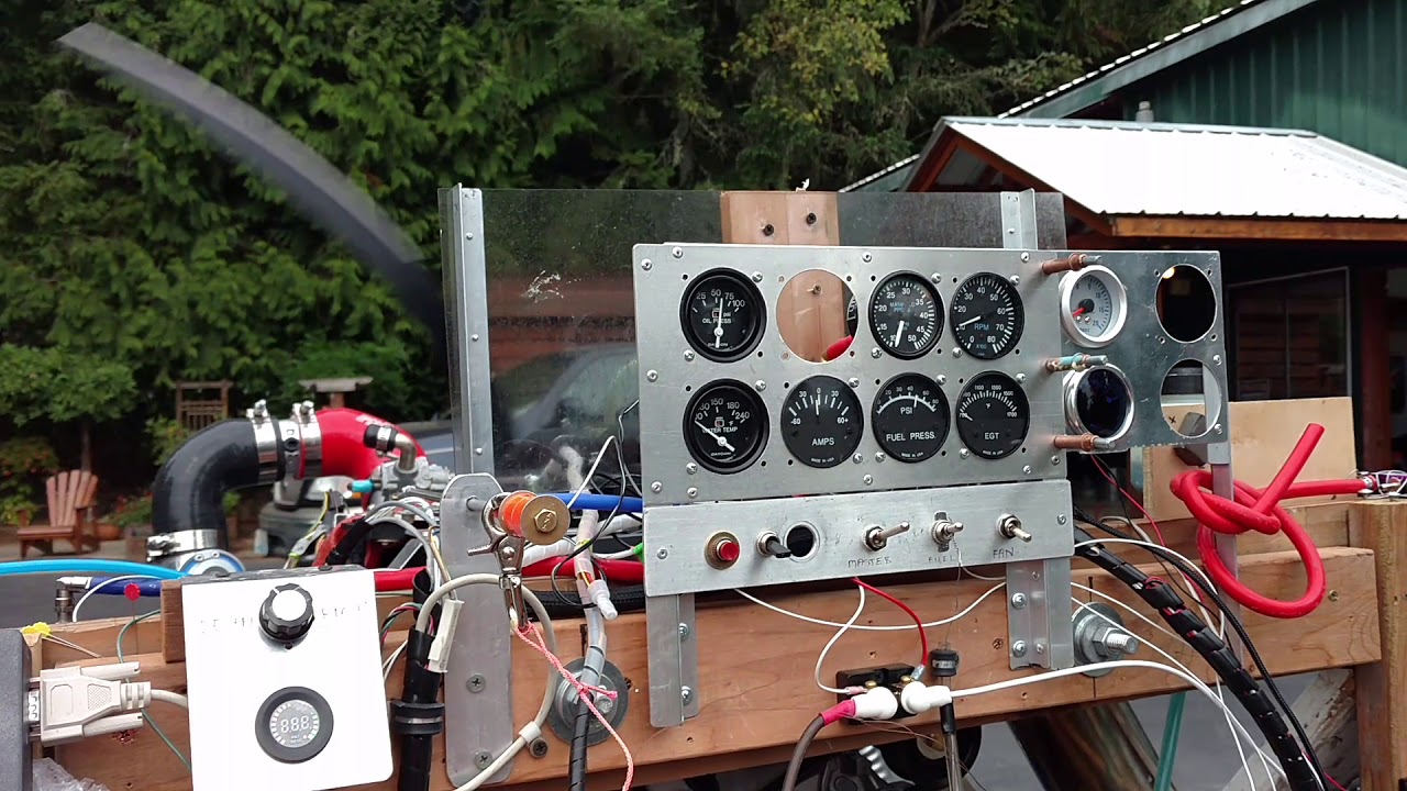 Honda R18 civic airplane engine now with intercooler. Running on test ...