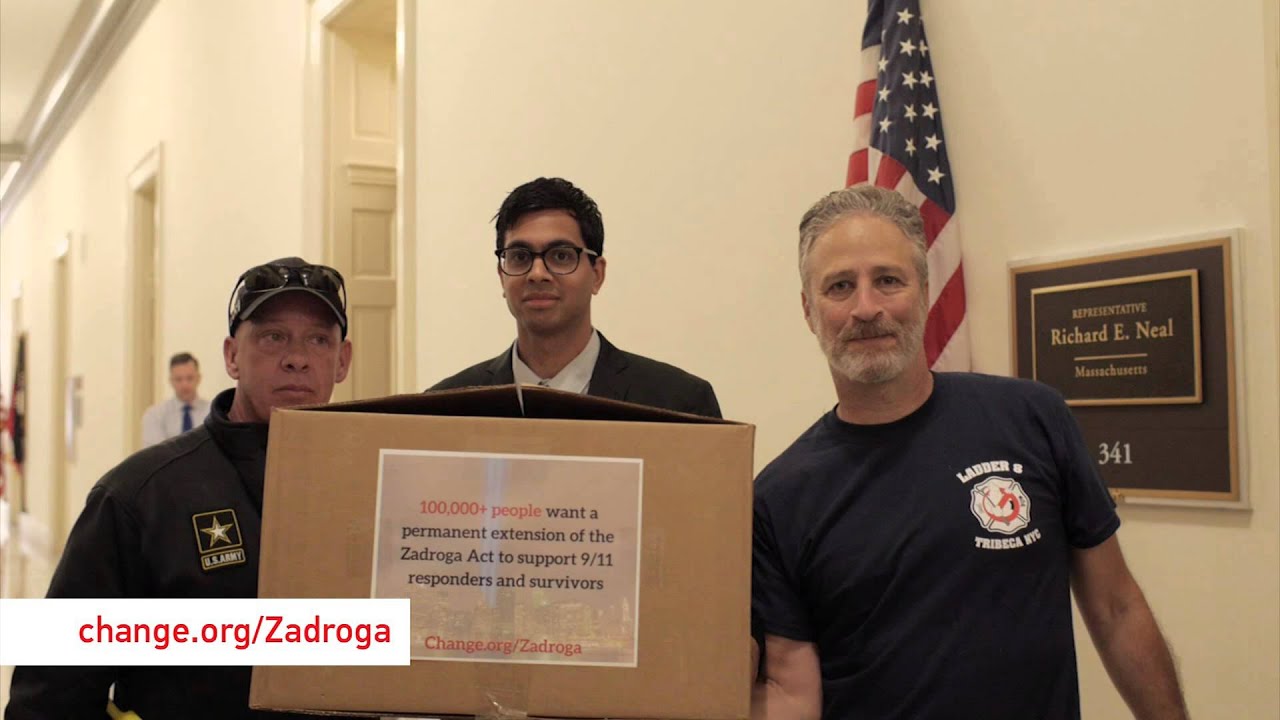 9/11 First Responders Lobby for the Zadroga Act w/ Jon Stewart, Kirsten ...