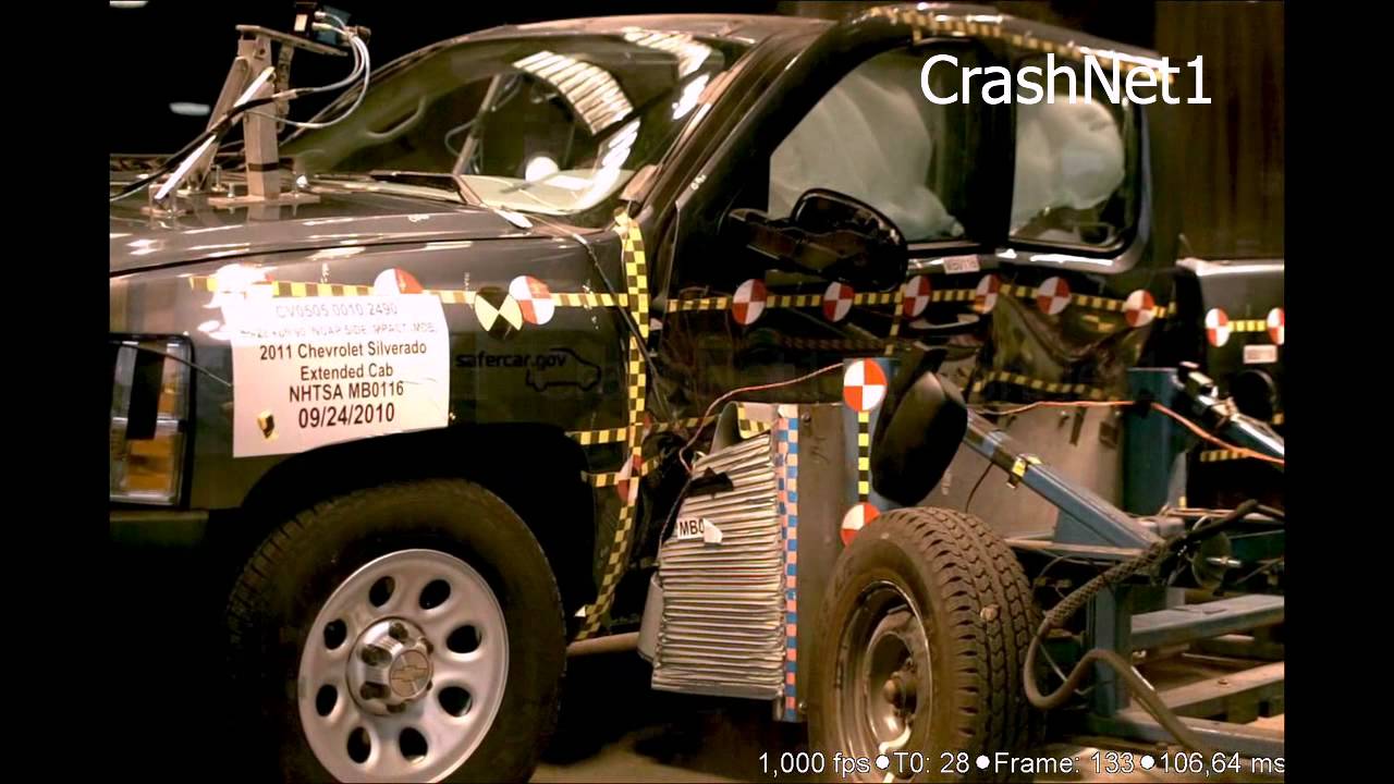 Chevy Silverado / GMC Sierra 1500 Extended Cab | 2011 | Side Crash Test ...