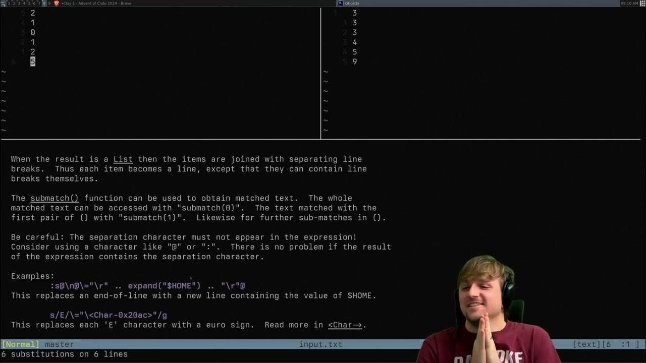 Advent of Code with Vim Macros - YouTube