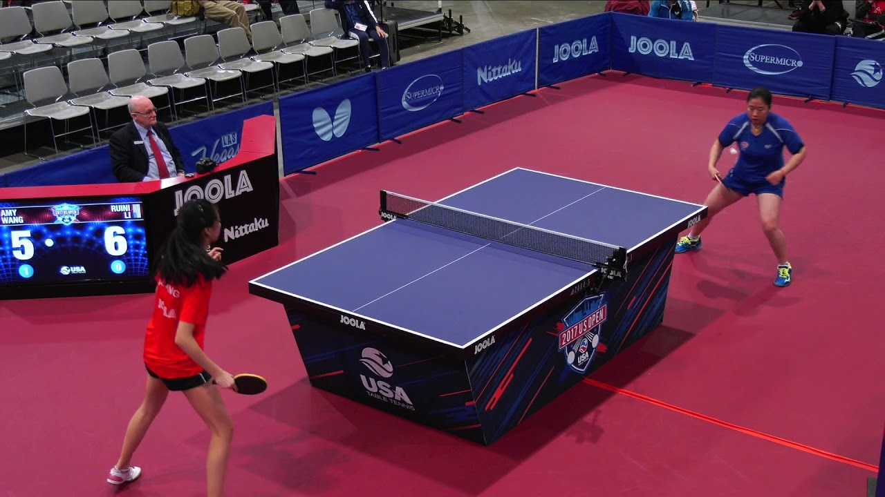 2017 US Open Table Tennis Championships - Table 1 - Ruini Li v Amy Wang ...