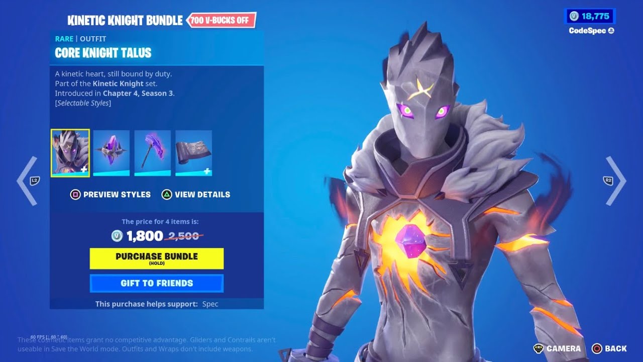 *NEW* Core Knight Talus Set! (Fortnite Battle Royale) - YouTube