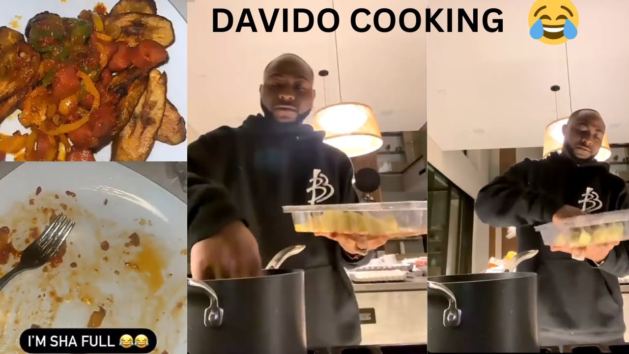 Davido cooking in the kitchen for chioma to celebrate 30th birthday ...