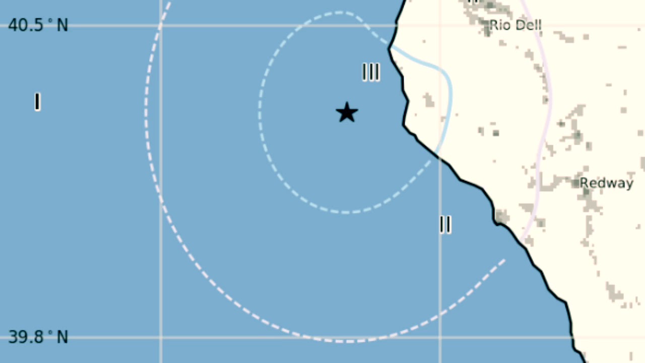 Earthquake 33 quake strikes near Petrolia, Calif - YouTube