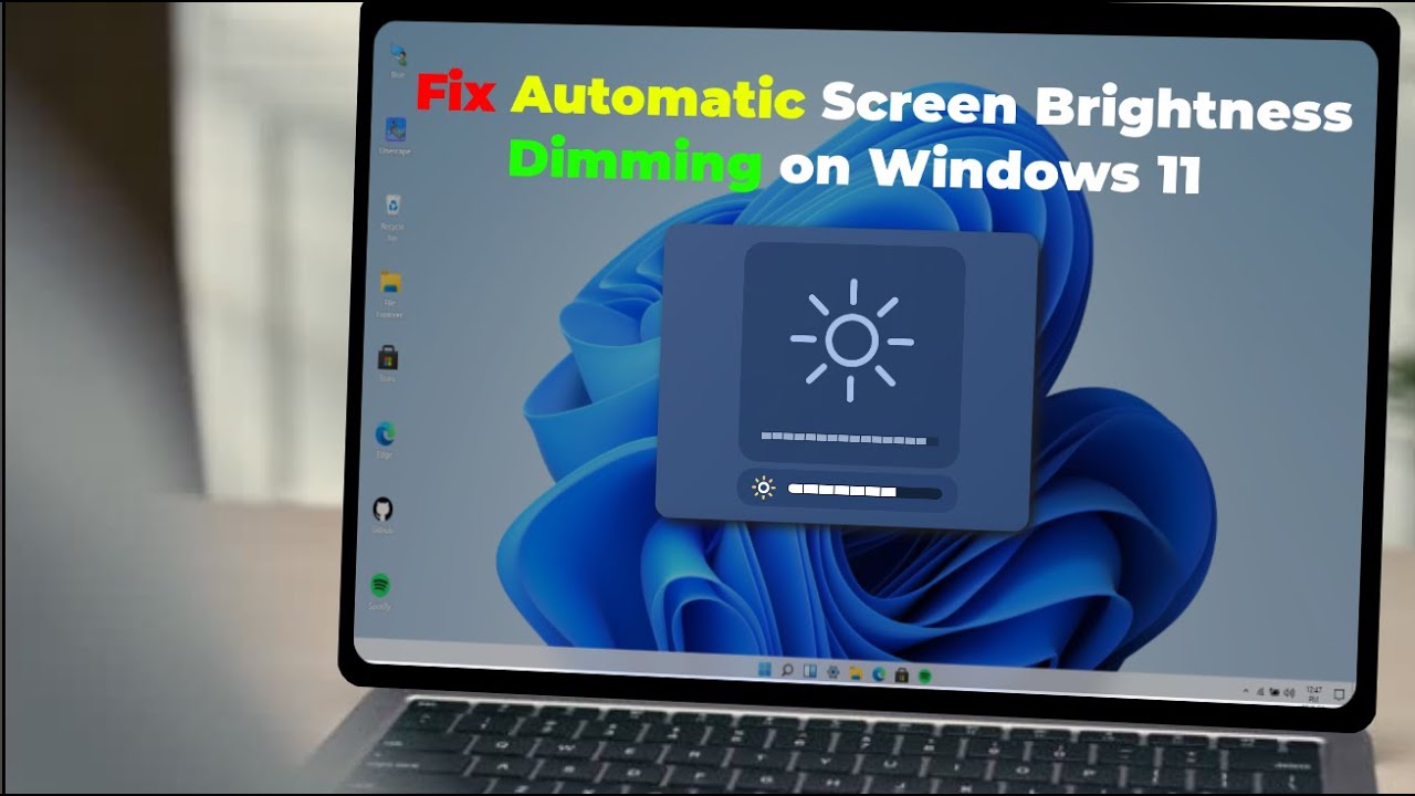 How to Stop Automatic Screen Brightness Dimming on Windows 11 - YouTube
