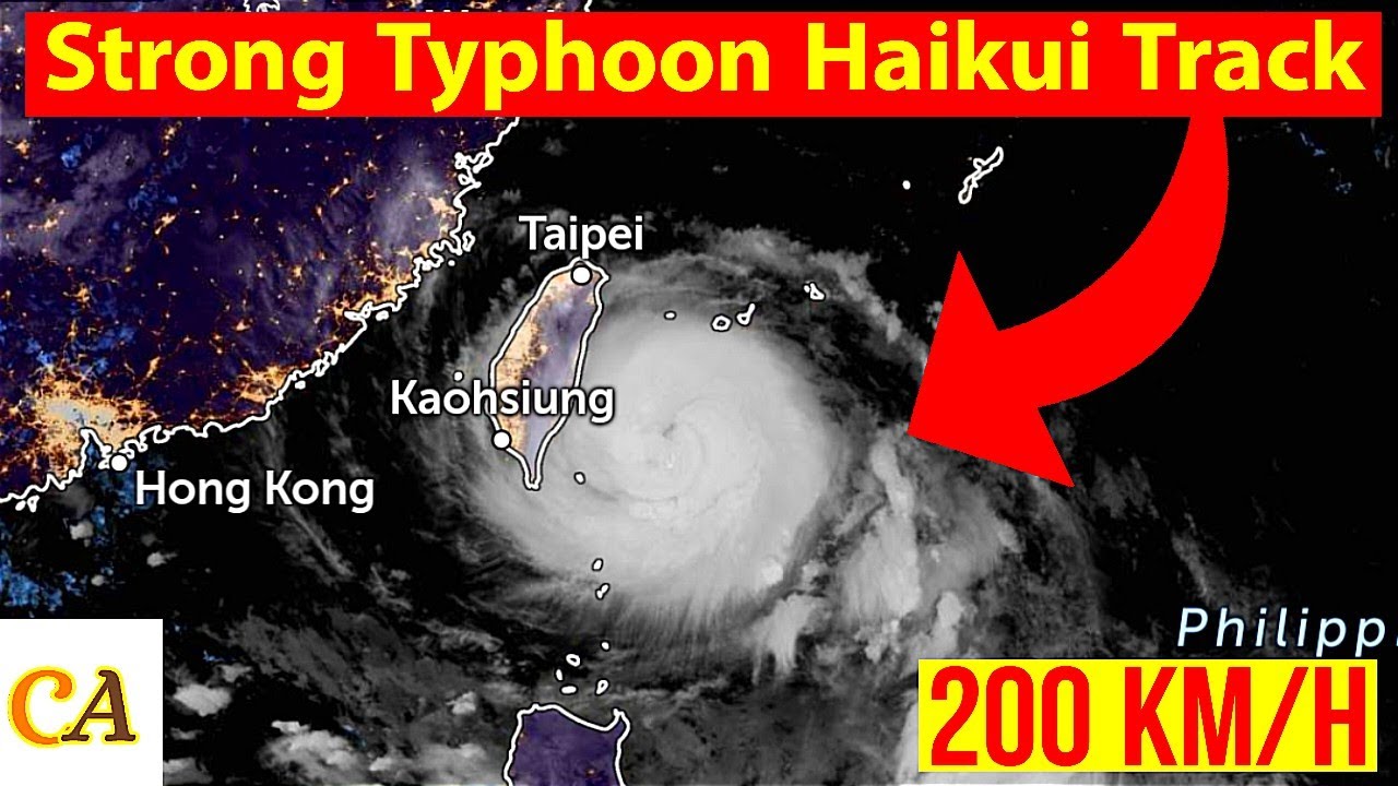Strong Typhoon Haikui Trajectory | Central Weather Bureau Taiwan - Sept ...