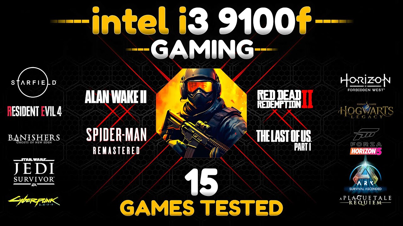 intel Core i3 9100f in Gaming : 15 Games Tested in 2024 - YouTube
