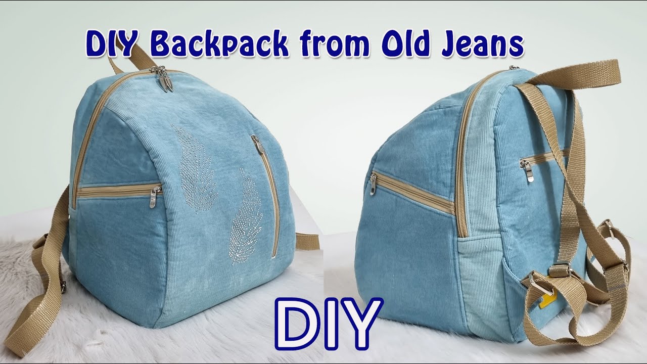 How to Make a Cute Backpack from Recycled Jeans | Includes Free Pattern ...