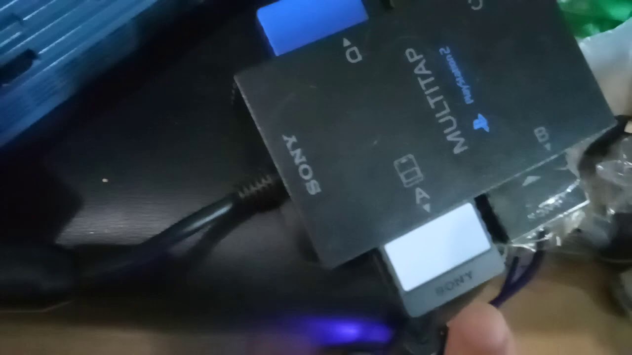 Testing original sony playstation 2 ps2 multitap with 4 controllers ...