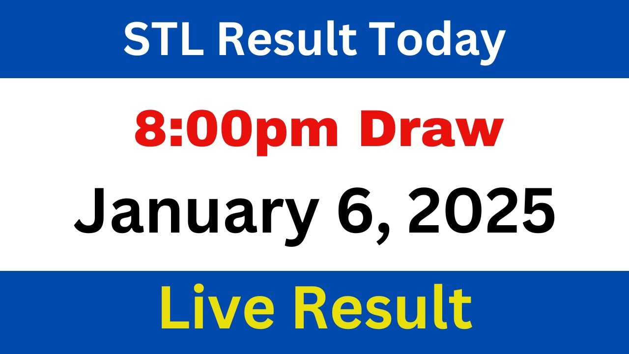 STL Result Today 3rd Draw January 6, 2025 - YouTube