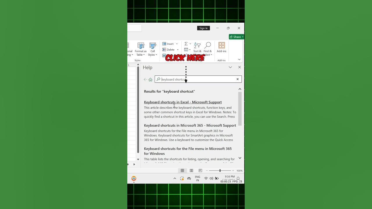 Finding Excel's All Shortcuts inside Excel in 3 Steps #interview #msoffice #question #exceltips ...