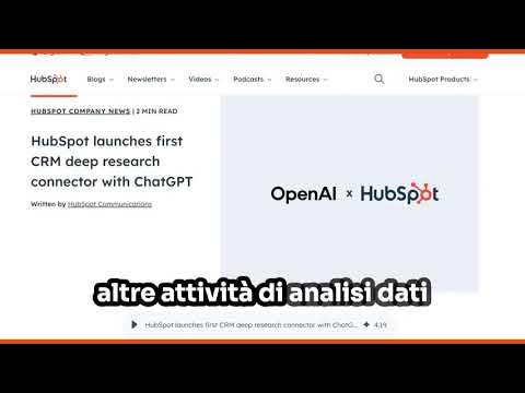 CRM intelligente come integrare ChatGPT Deepsearch in HubSpot - YouTube