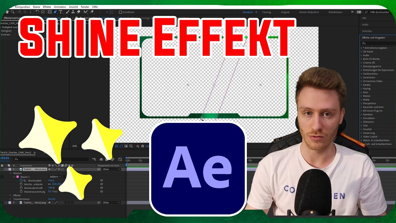Simple Light Sweep (Shine) Effekt - Adobe After Effects Tutorial - YouTube