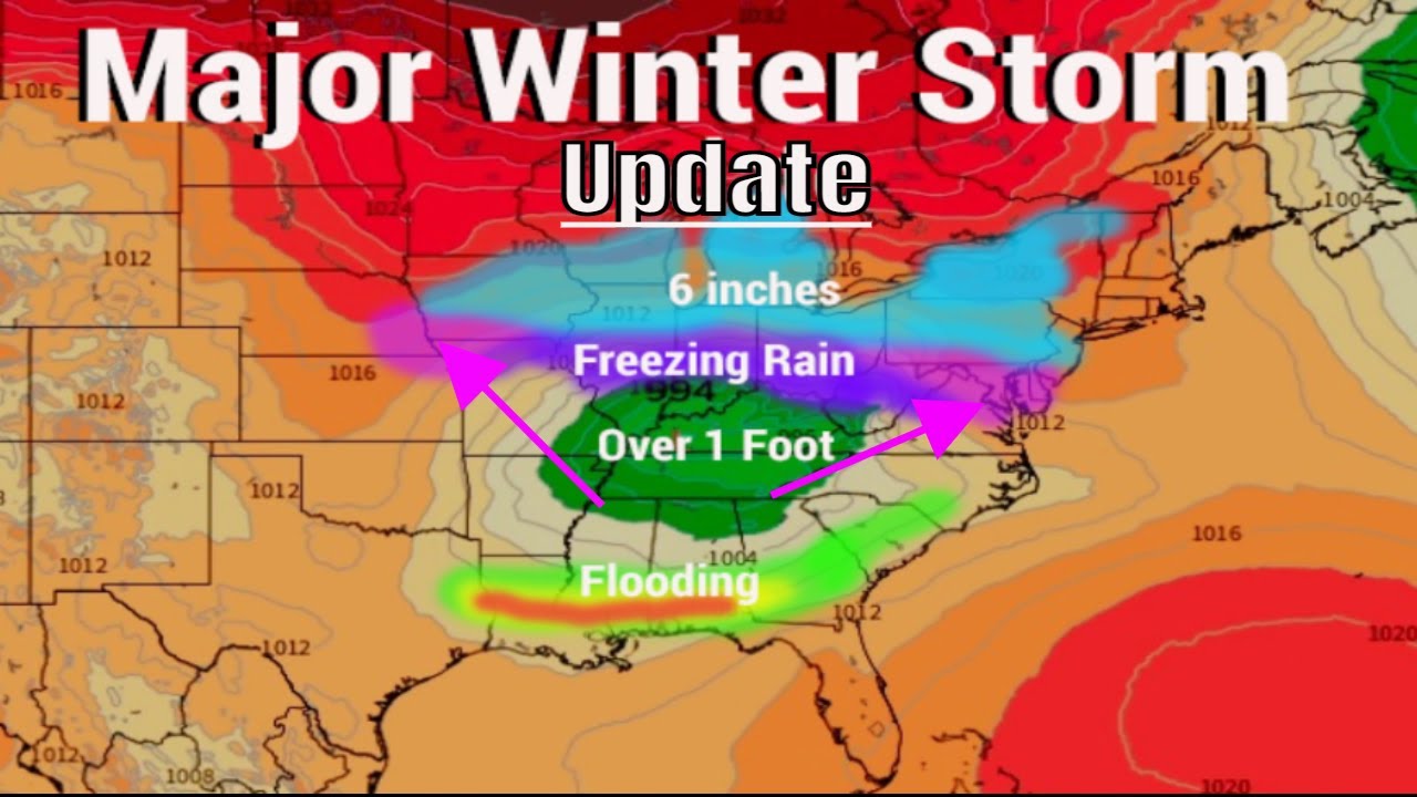 Major Winter Storm Update- The WeatherMan Plus Weather Channel - YouTube