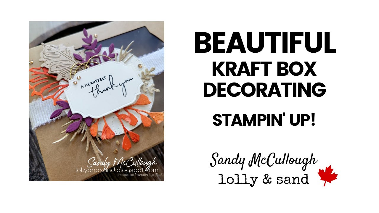 Anything But a Card | Kraft Gift Box Decorating | Fall Theme - YouTube