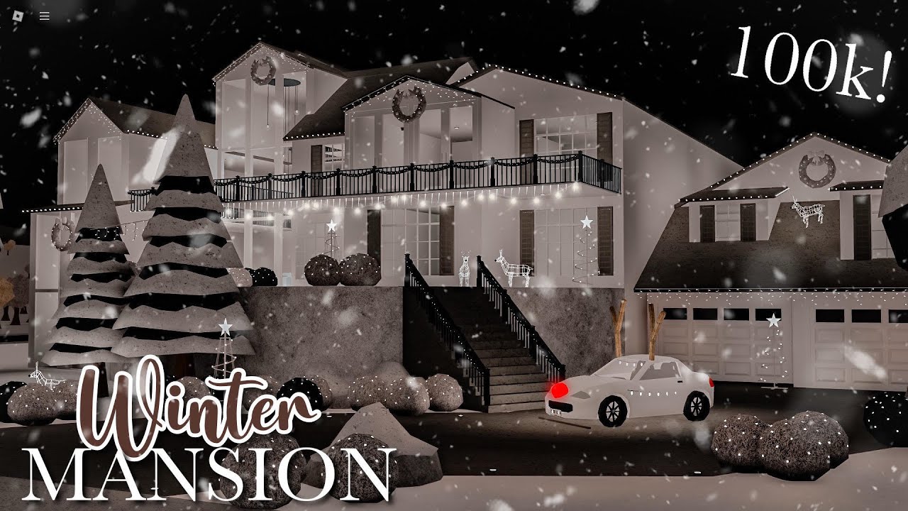 Winter Mansion 100K Bloxburg Speedbuild *4 FLOORS* - YouTube