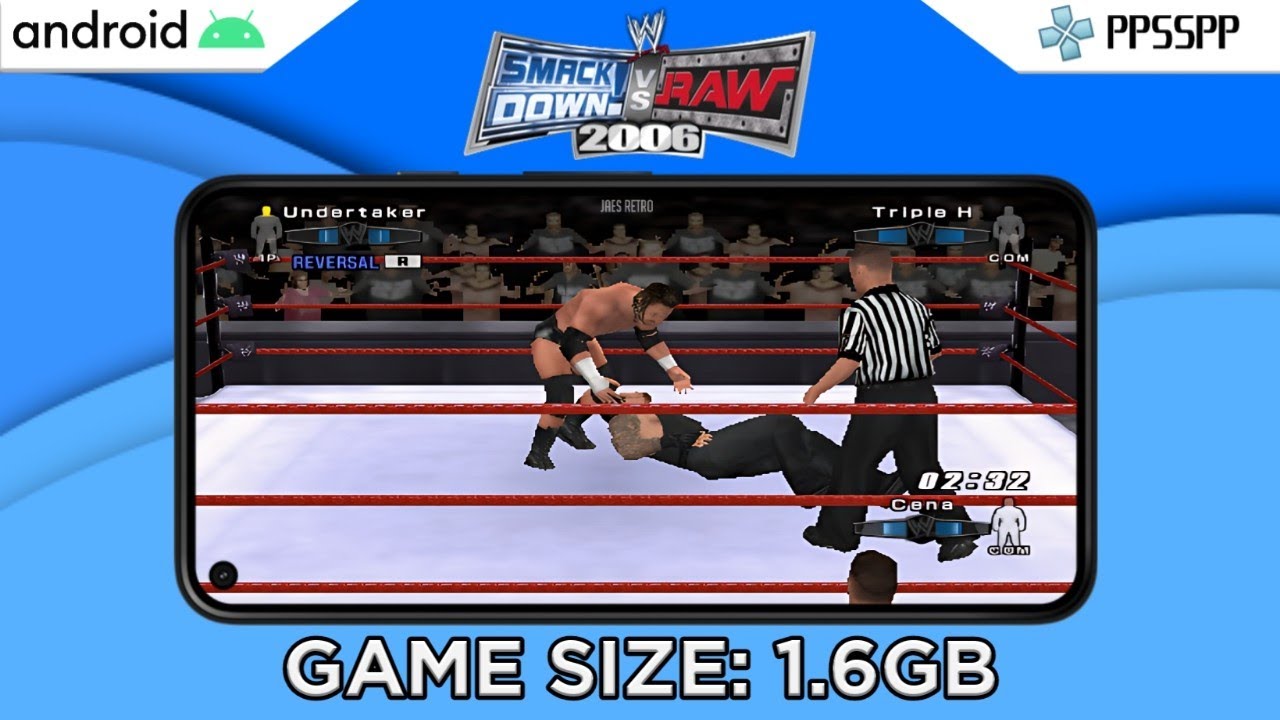 PPSSPP GAMEPLAY • WWE SMACKDOWN VS RAW 2006 ANDROID [60 FPS] - YouTube