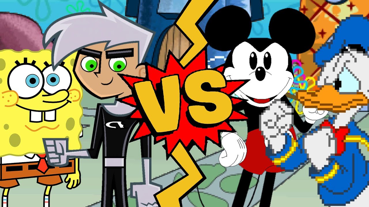 M.U.G.E.N Battles | SpongeBob/Danny Phantom vs Mickey Mouse/Donald Duck ...