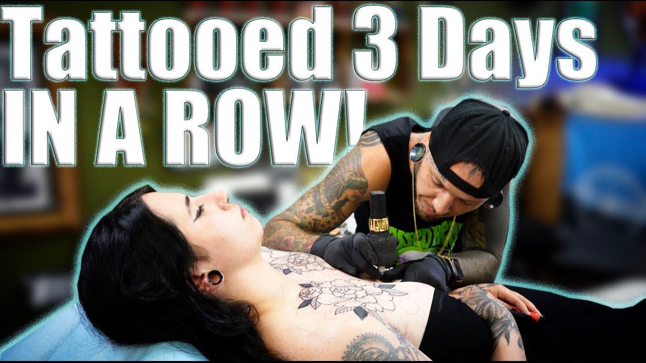 Beautiful Three Day Chest Tattoo!!! Does She Make It All Three Days ...