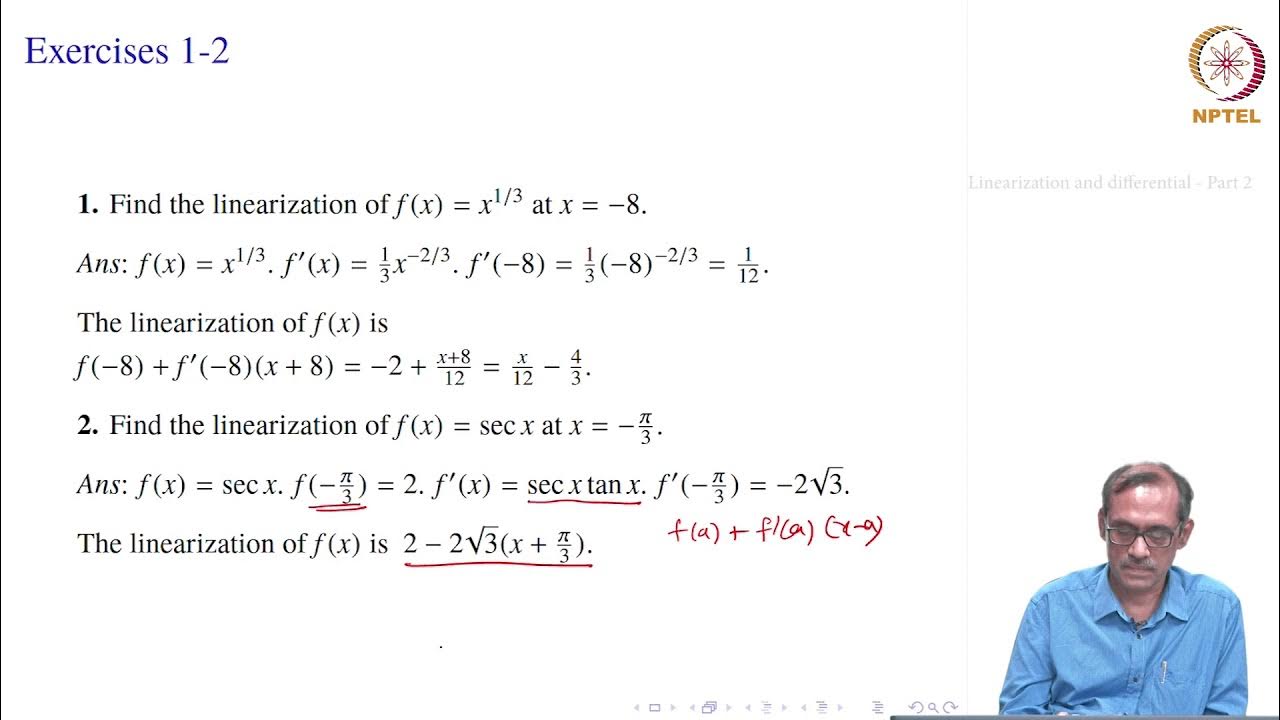 46. Linearization and differential - Part 2 - YouTube
