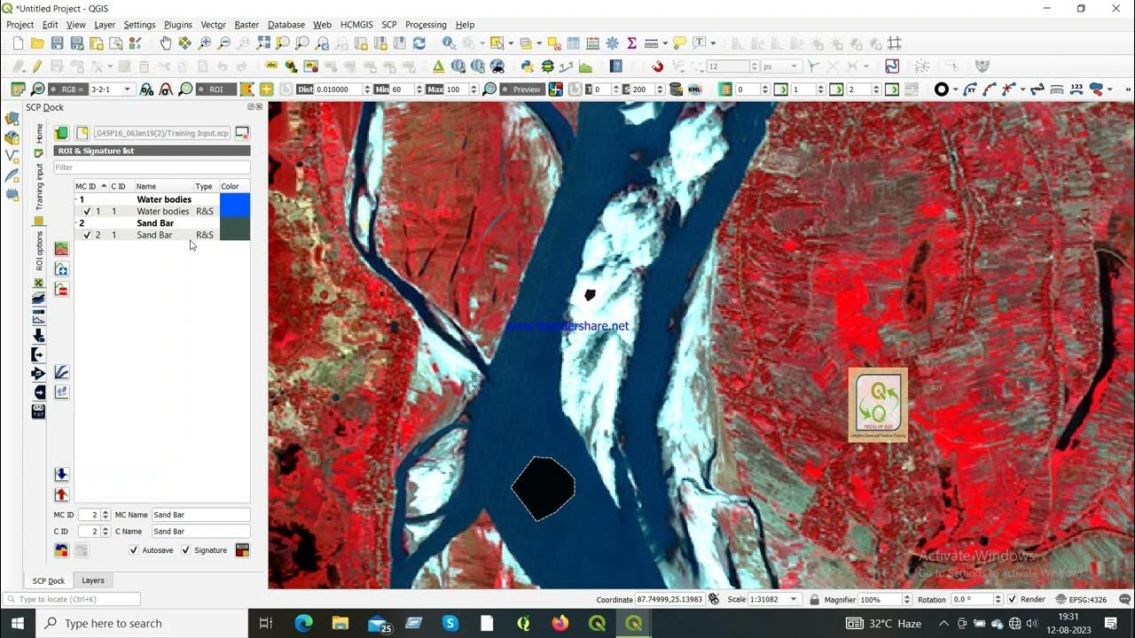 Supervised Classification in QGIS Software - YouTube